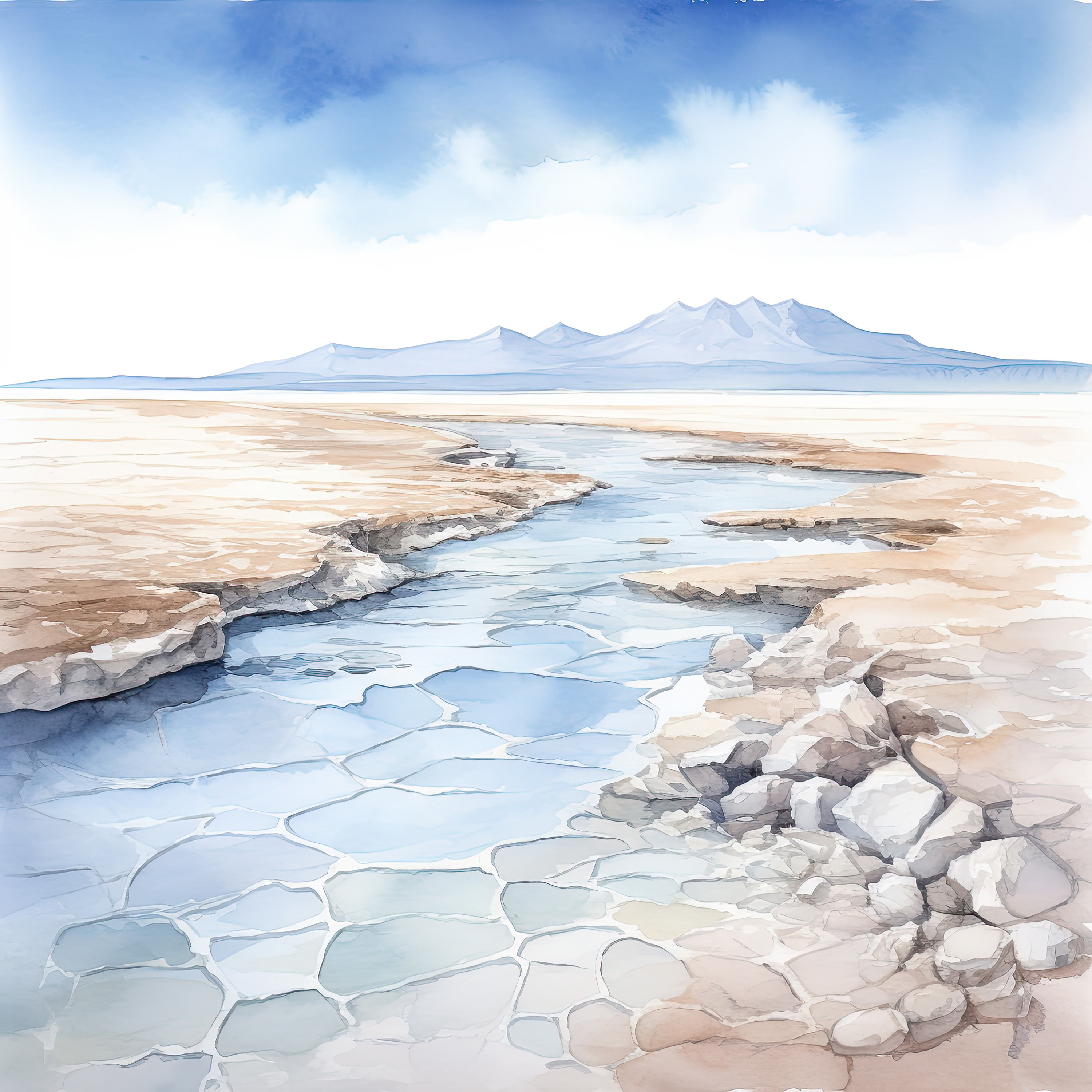 Salt Flats Clipart Landscape | 10 High Quality JPG | Scrapbooking, Card ...