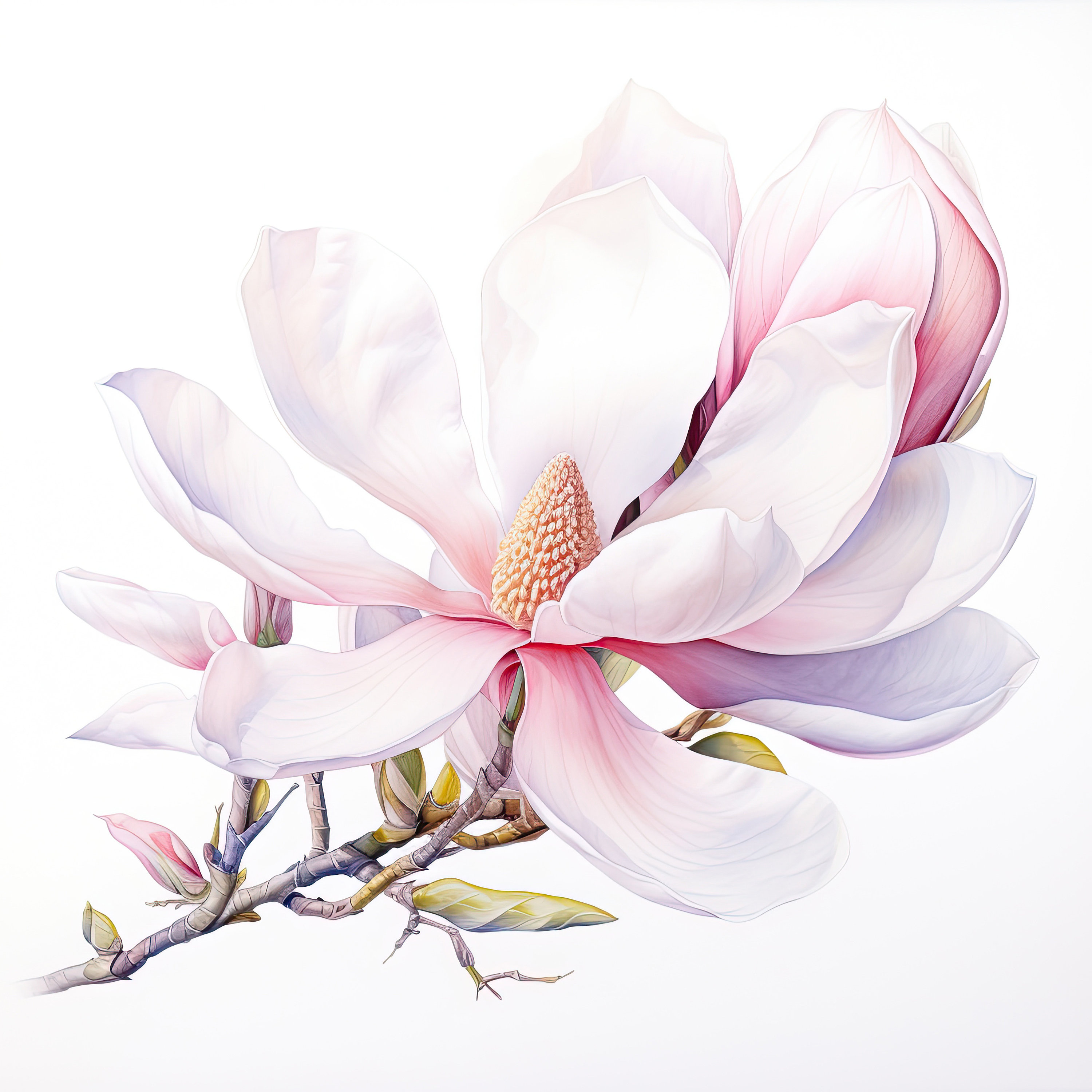 Magnolia Flower Clipart 10 High Quality JPG Scrapbooking, Card Making ...
