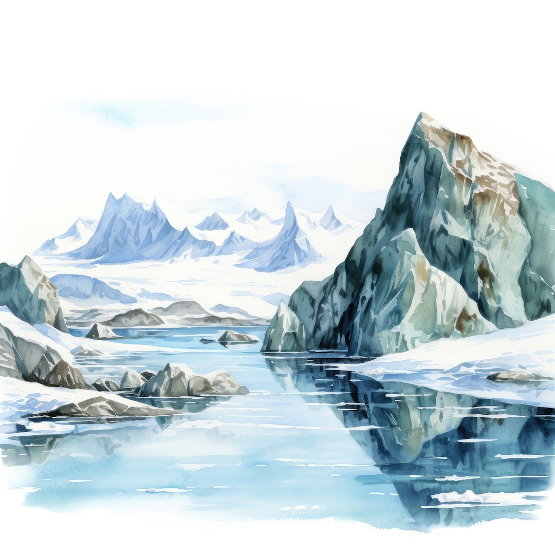 Arctic Clipart Landscape | 10 High Quality JPG | Scrapbooking, Card ...