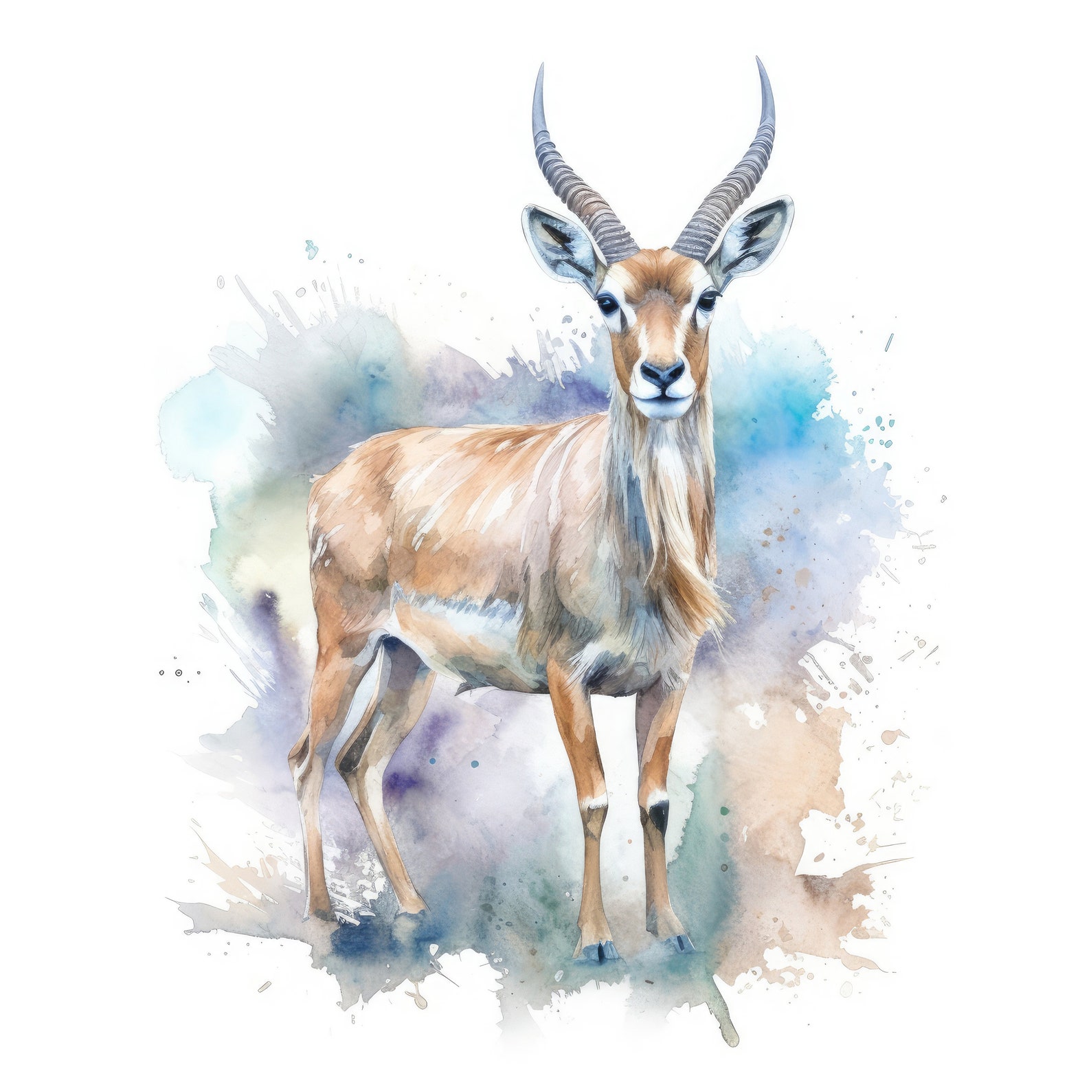Antelope Clipart Watercolor | 10 High Quality JPG | Scrapbooking, Card ...