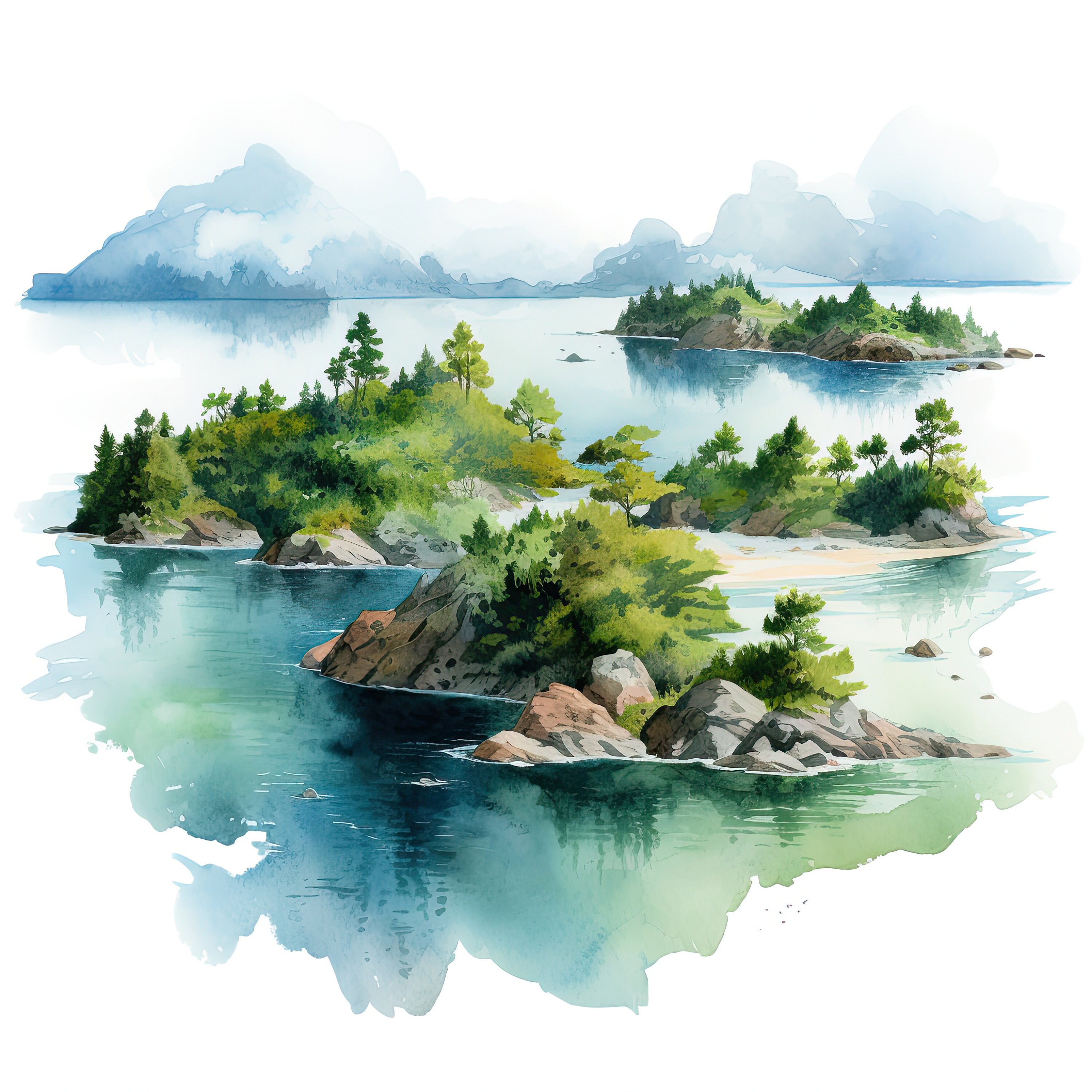 Archipelago Clipart Landscape | 10 High Quality JPG | Scrapbooking ...