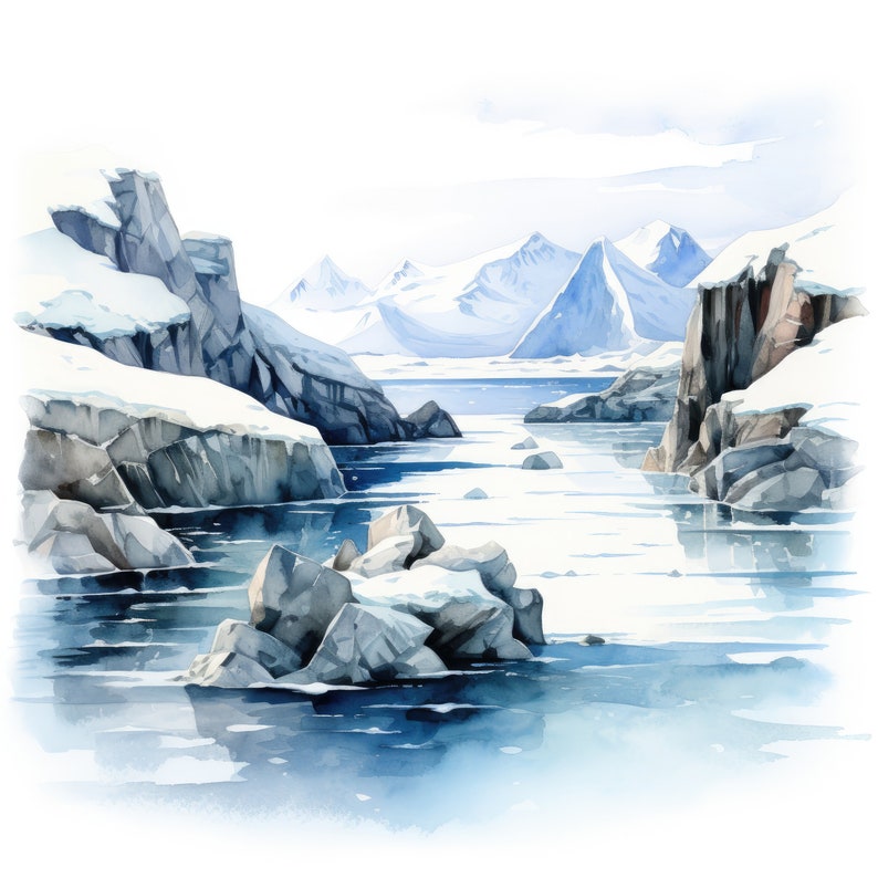 Arctic Clipart Landscape | 10 High Quality JPG | Scrapbooking, Card ...