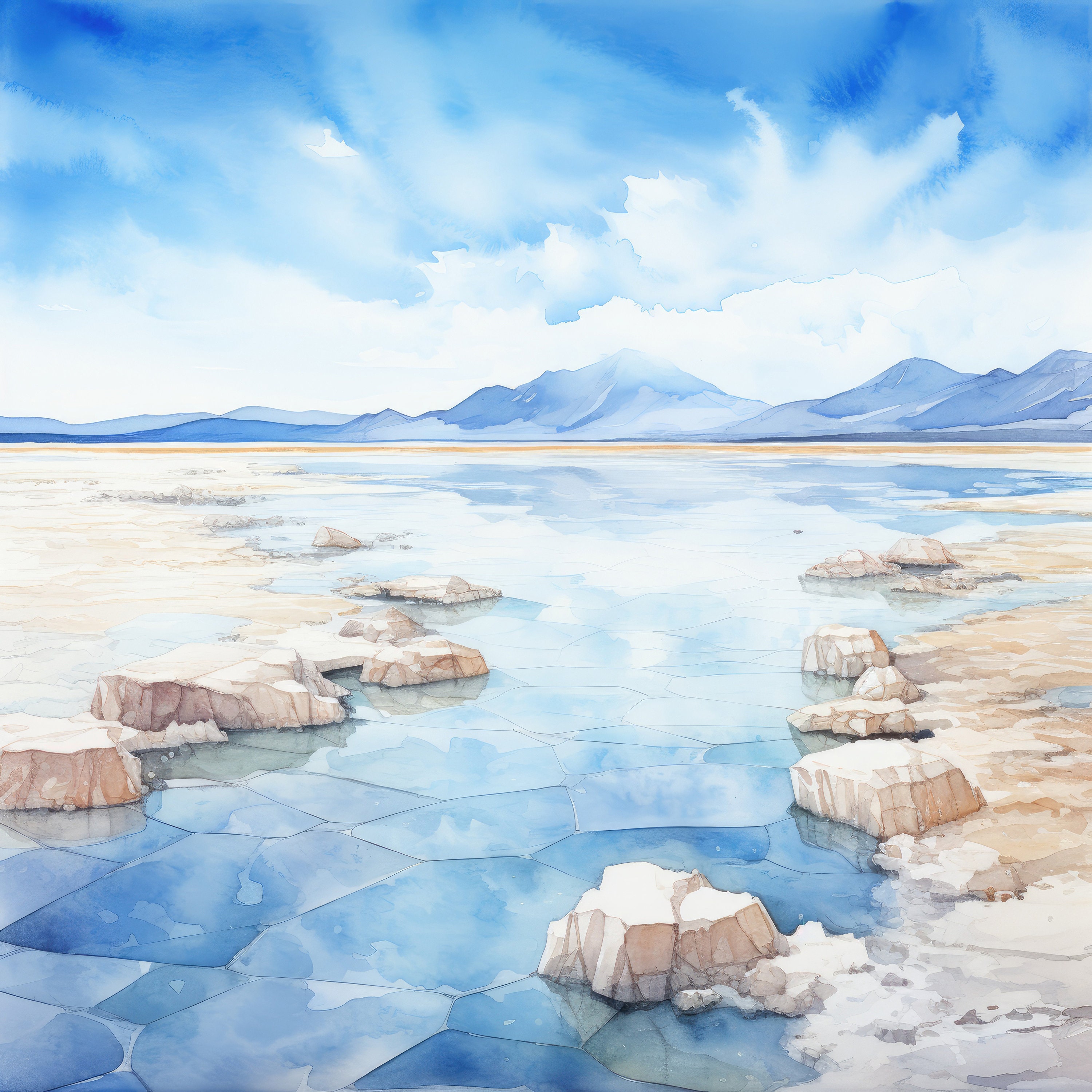 Salt Flats Clipart Landscape | 10 High Quality JPG | Scrapbooking, Card ...