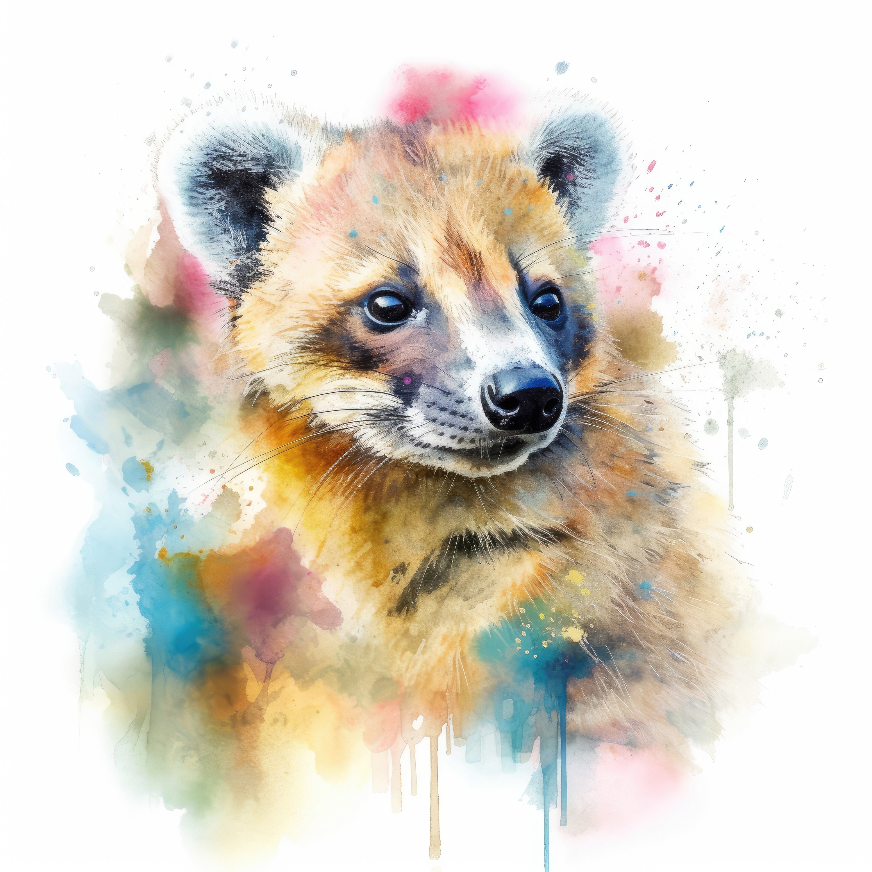 Coati Clipart Watercolor | 10 High Quality JPG | Scrapbooking, Card ...