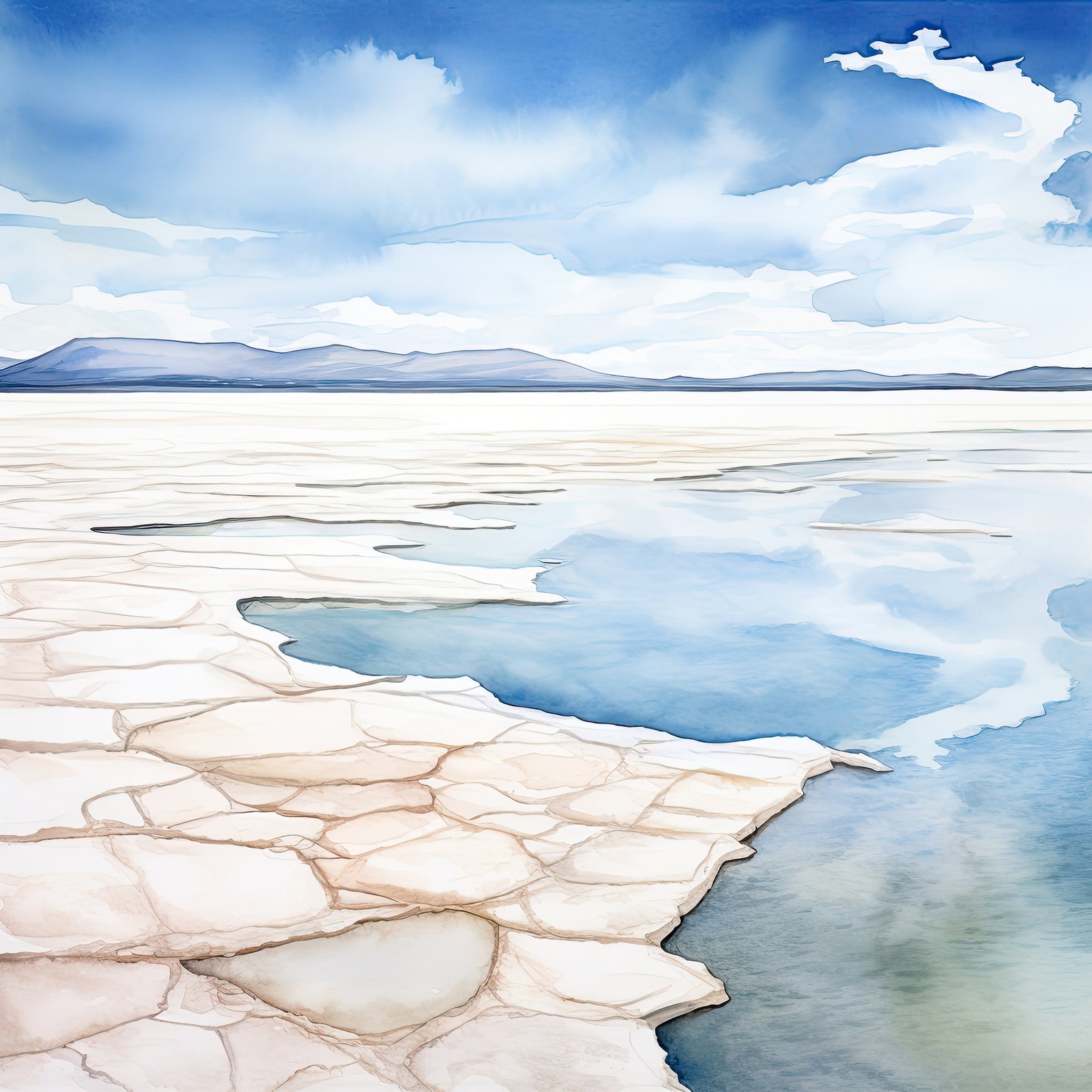 Salt Flats Clipart Landscape | 10 High Quality JPG | Scrapbooking, Card ...