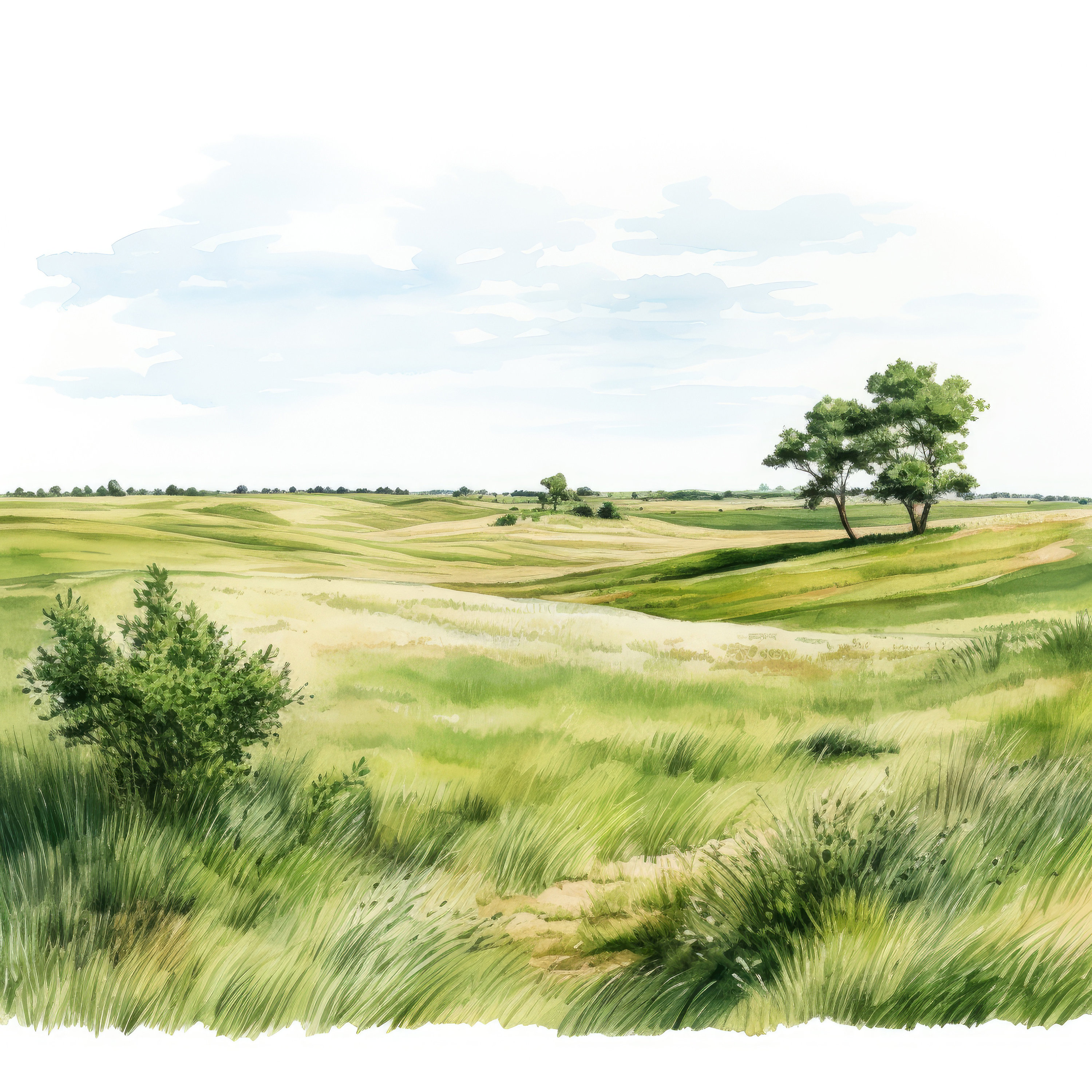 Grassland Clipart Landscape 10 High Quality JPG Scrapbooking, Card ...