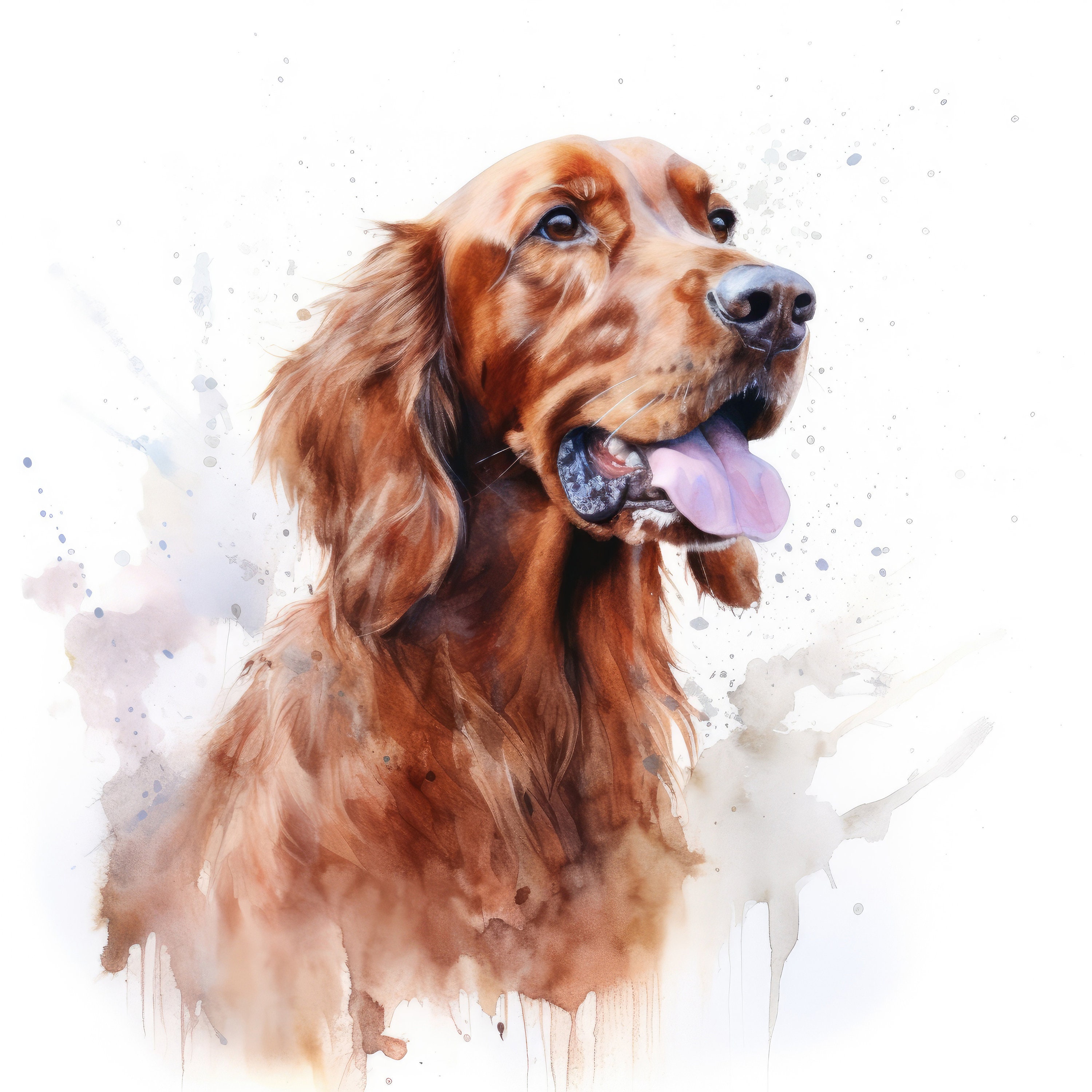 Irish Setter Clipart Watercolor Dog | 10 High Quality JPG ...