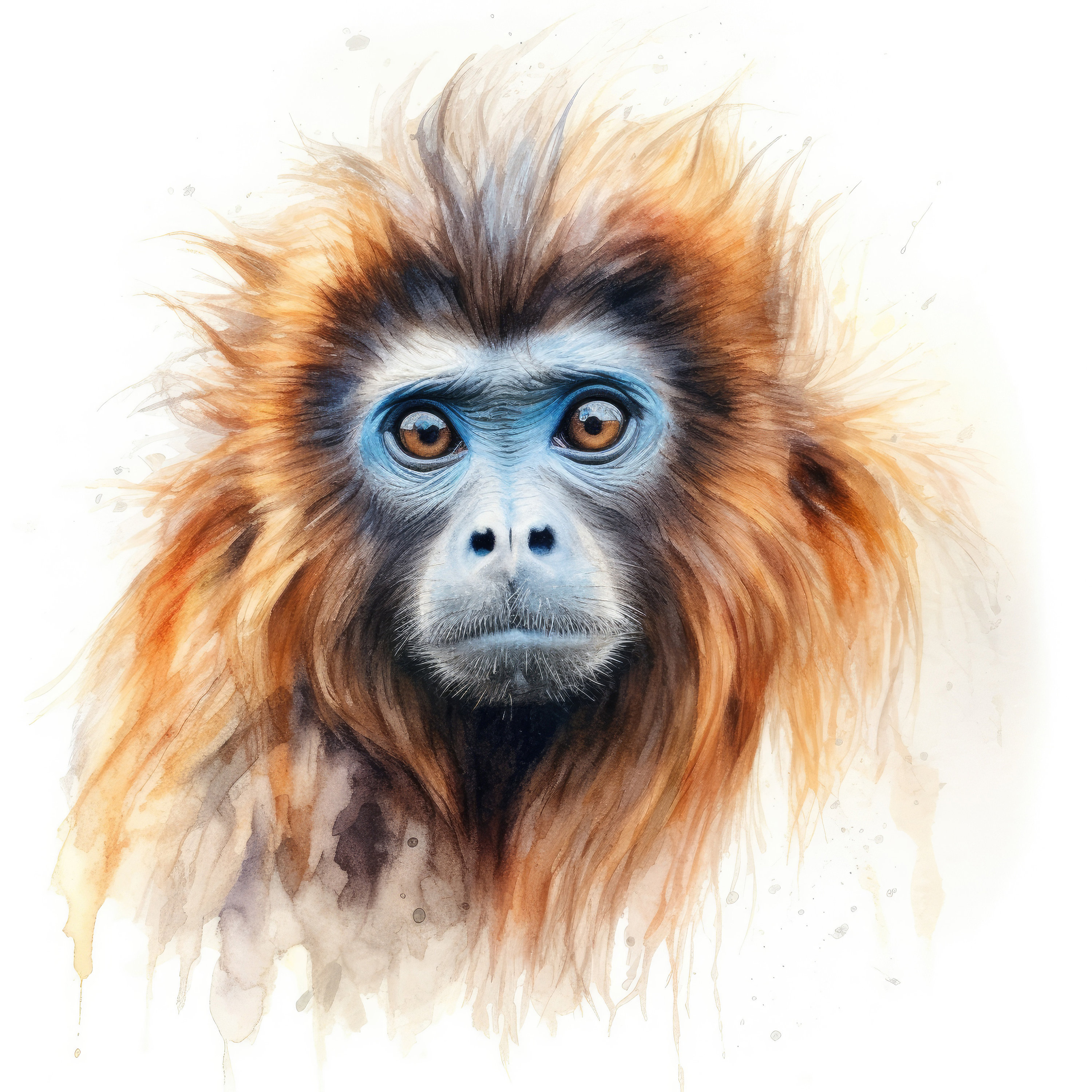 Watercolor Howler Monkey Clipart 10 High Quality JPG - Etsy