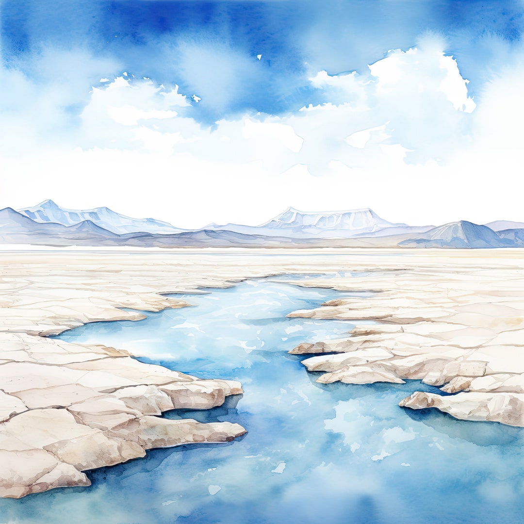Salt Flats Clipart Landscape | 10 High Quality JPG | Scrapbooking, Card ...