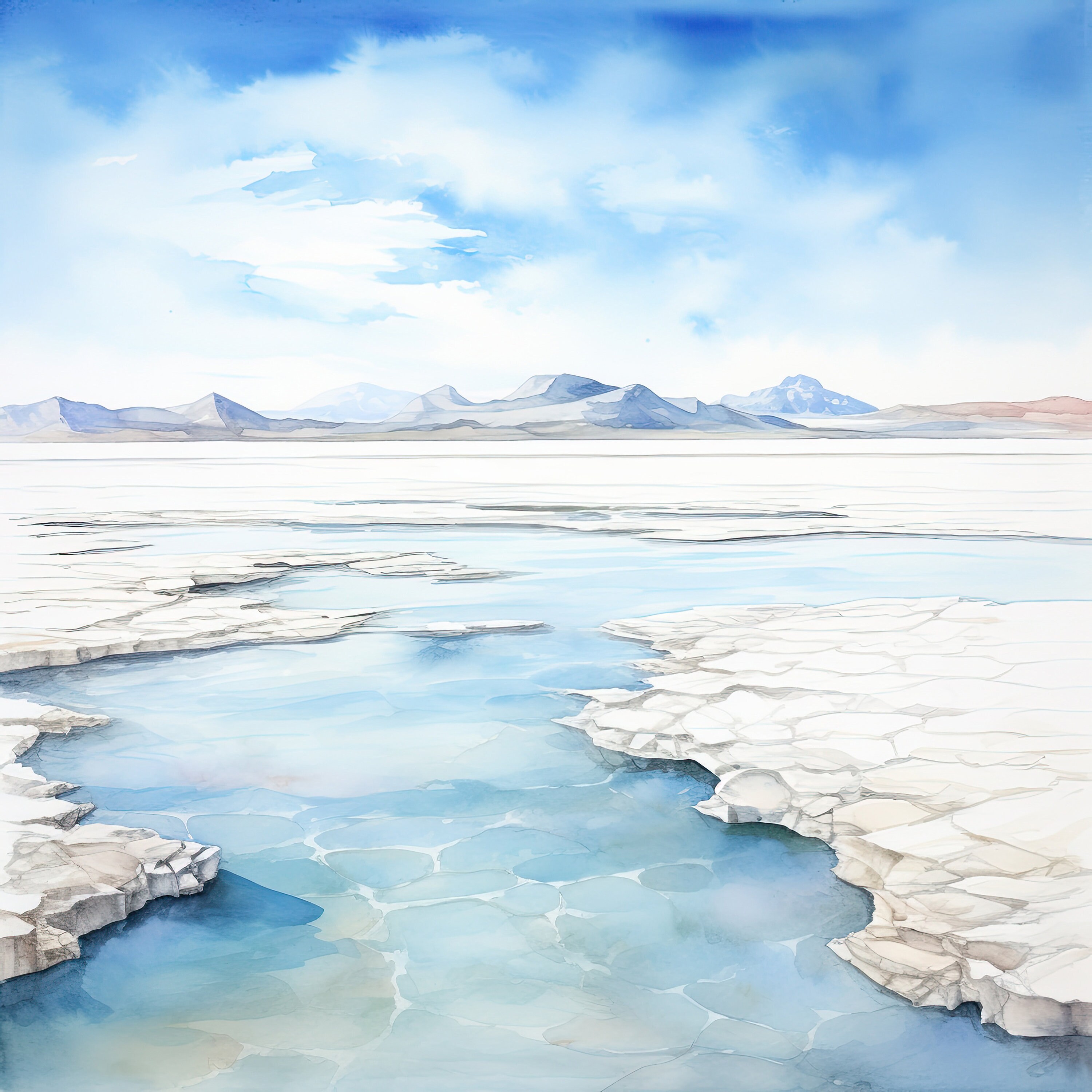 Salt Flats Clipart Landscape | 10 High Quality JPG | Scrapbooking, Card ...