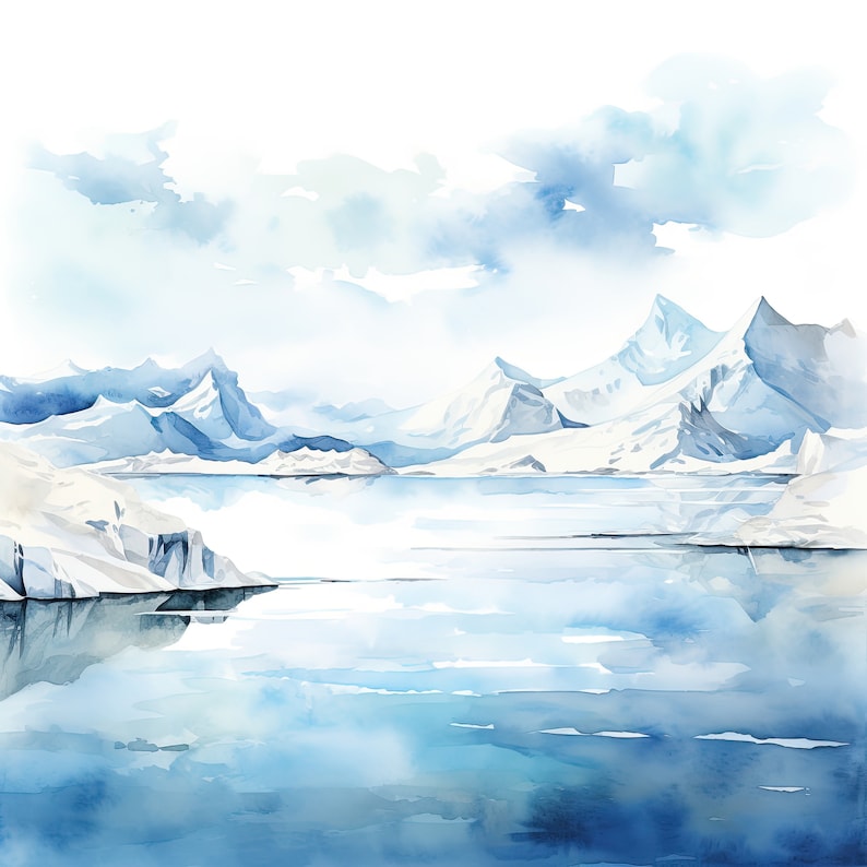 Arctic Clipart Landscape | 10 High Quality JPG | Scrapbooking, Card ...