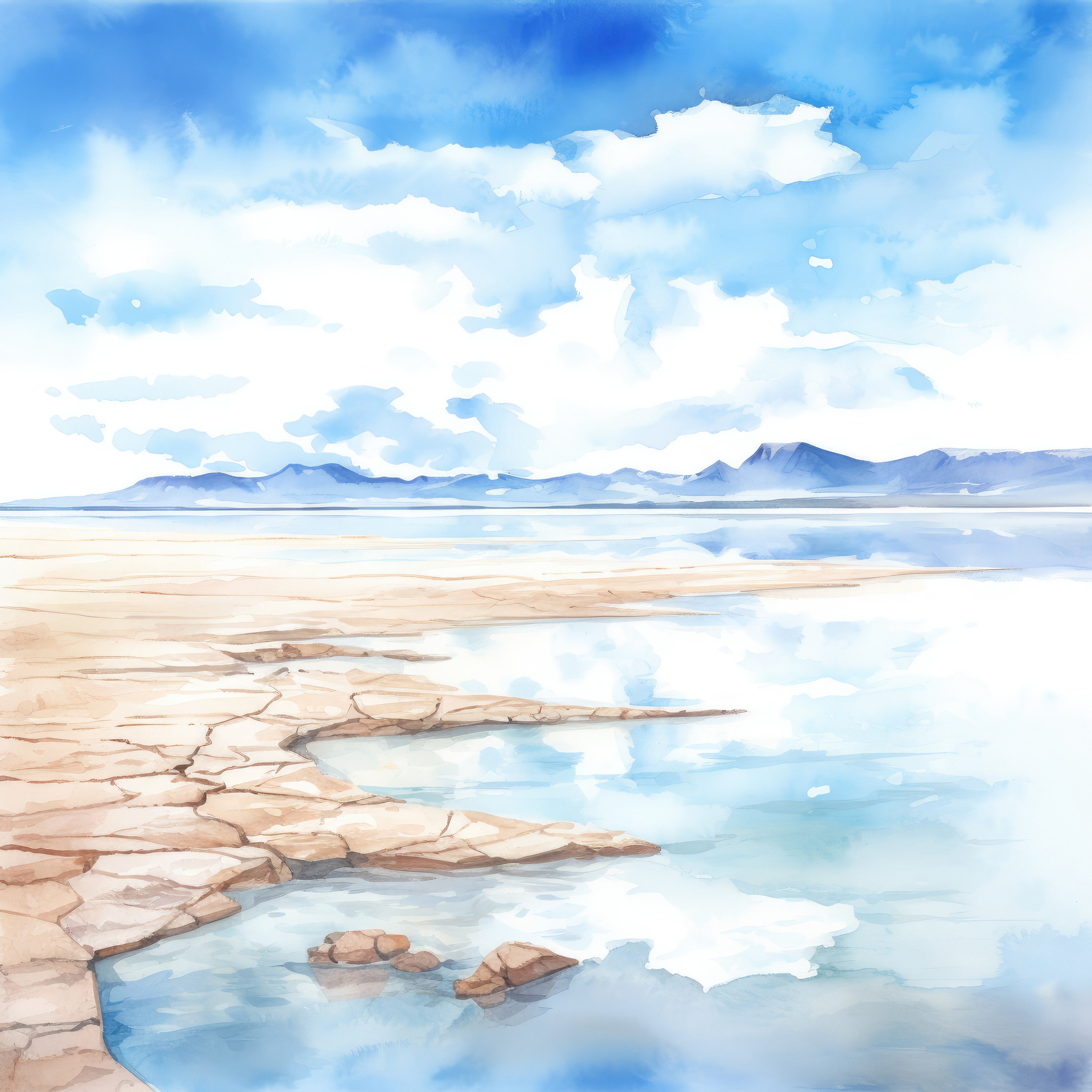 Salt Flats Clipart Landscape | 10 High Quality JPG | Scrapbooking, Card ...