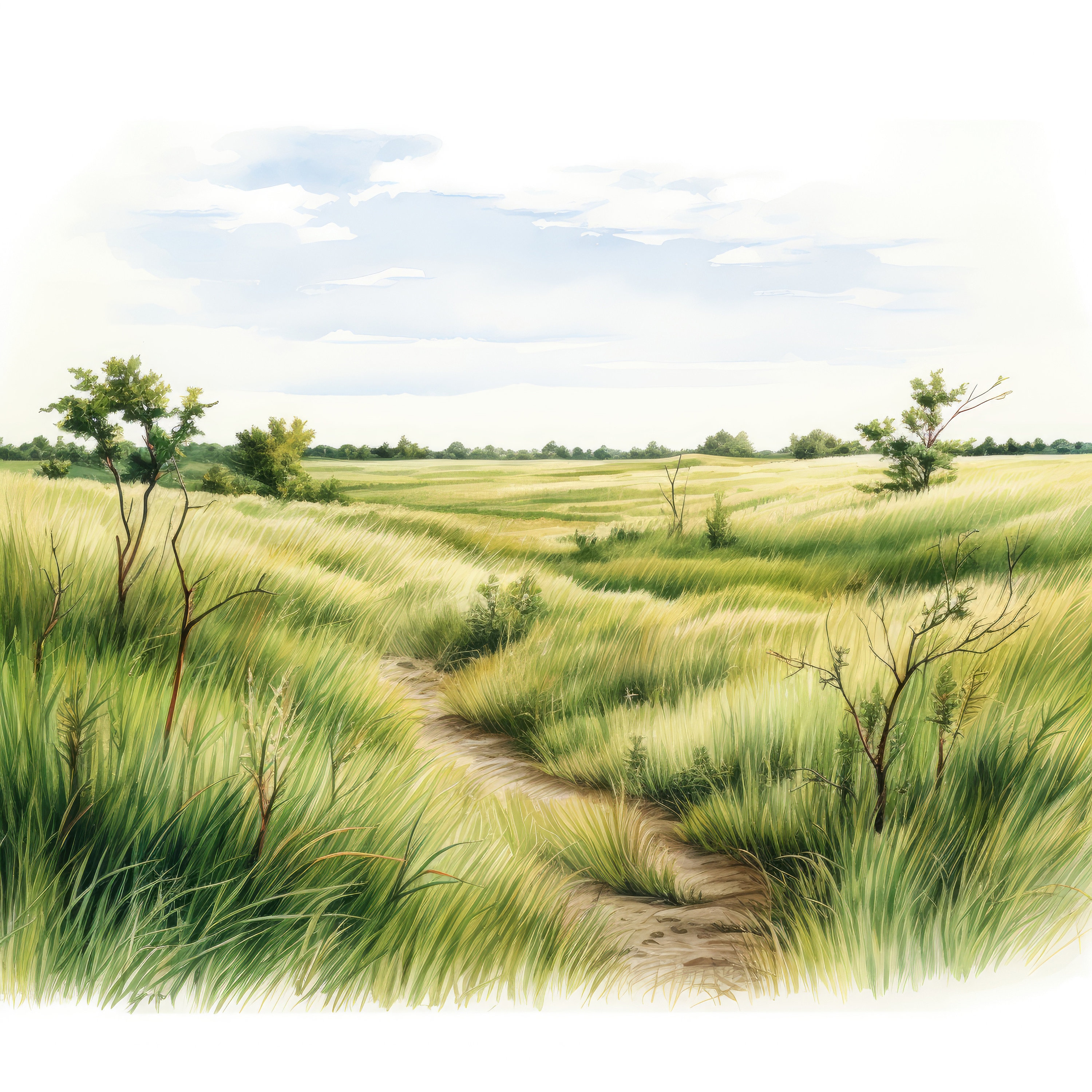 Grassland Clipart Landscape 10 High Quality JPG Scrapbooking, Card ...