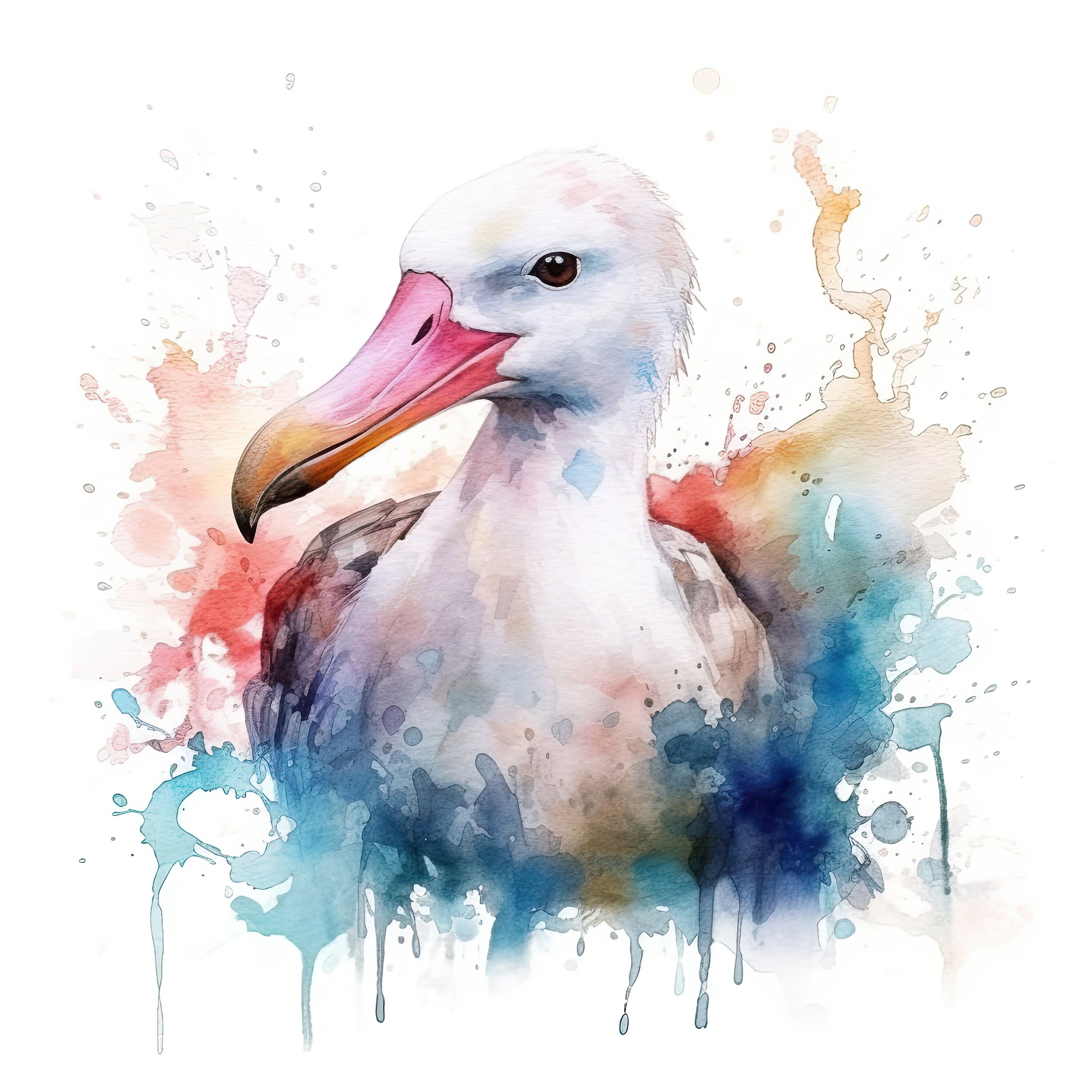 Watercolor Albatross Clipart | 10 High Quality JPG | Scrapbooking, Card ...
