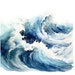 Ocean Waves Clipart Watercolor 10 High Quality JPG Scrapbooking, Card ...