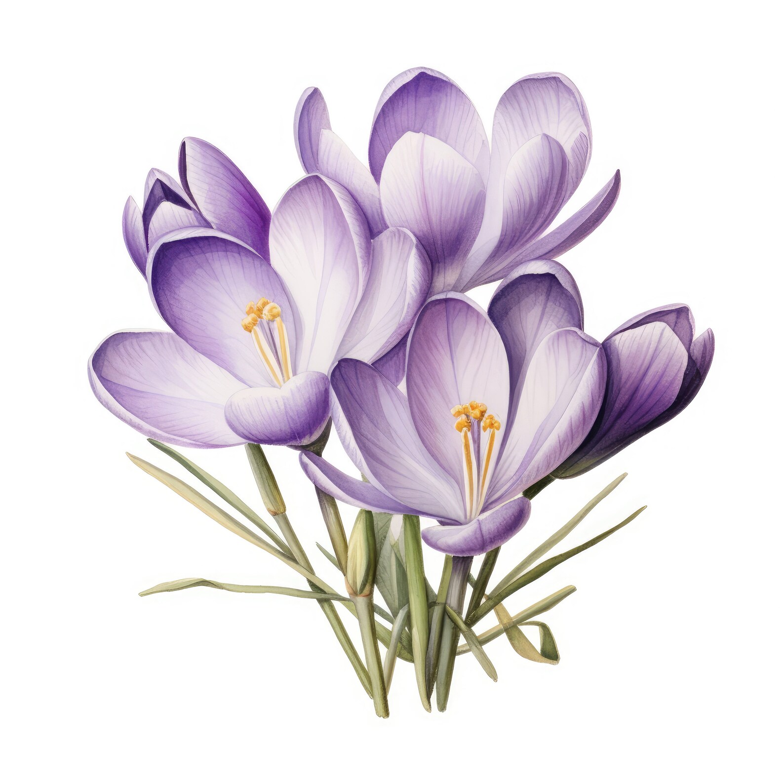 Crocus Flower Clipart | 10 High Quality JPG | Scrapbooking, Card Making ...