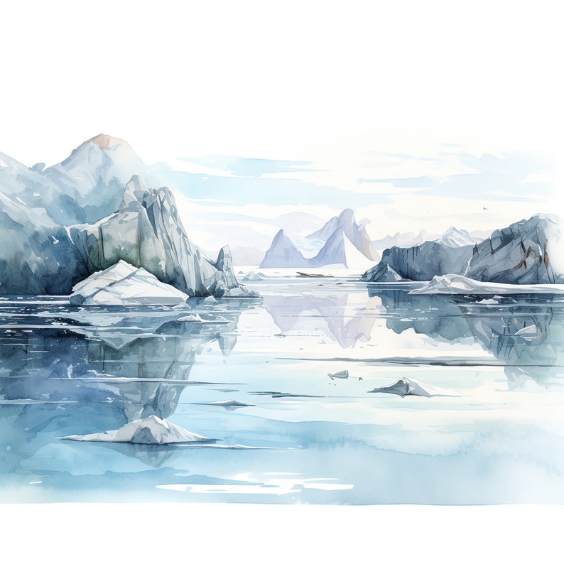 Arctic Clipart Landscape | 10 High Quality JPG | Scrapbooking, Card ...