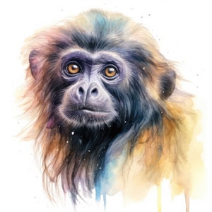 Watercolor Howler Monkey Clipart | 10 High Quality JPG | Scrapbooking ...
