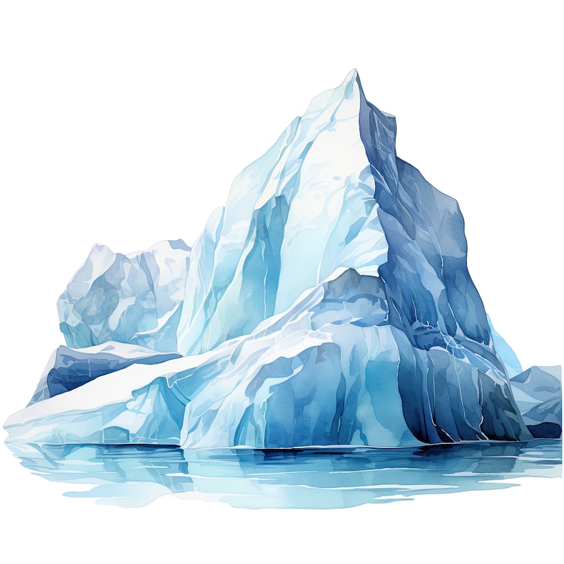 Glacier Clipart Landscape 10 High Quality JPG - Etsy