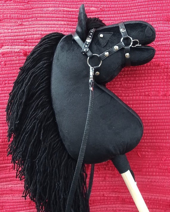 Riding Toy For Kids SKIPPI Hobby Horse - Piebald Tobiano White & Black ...