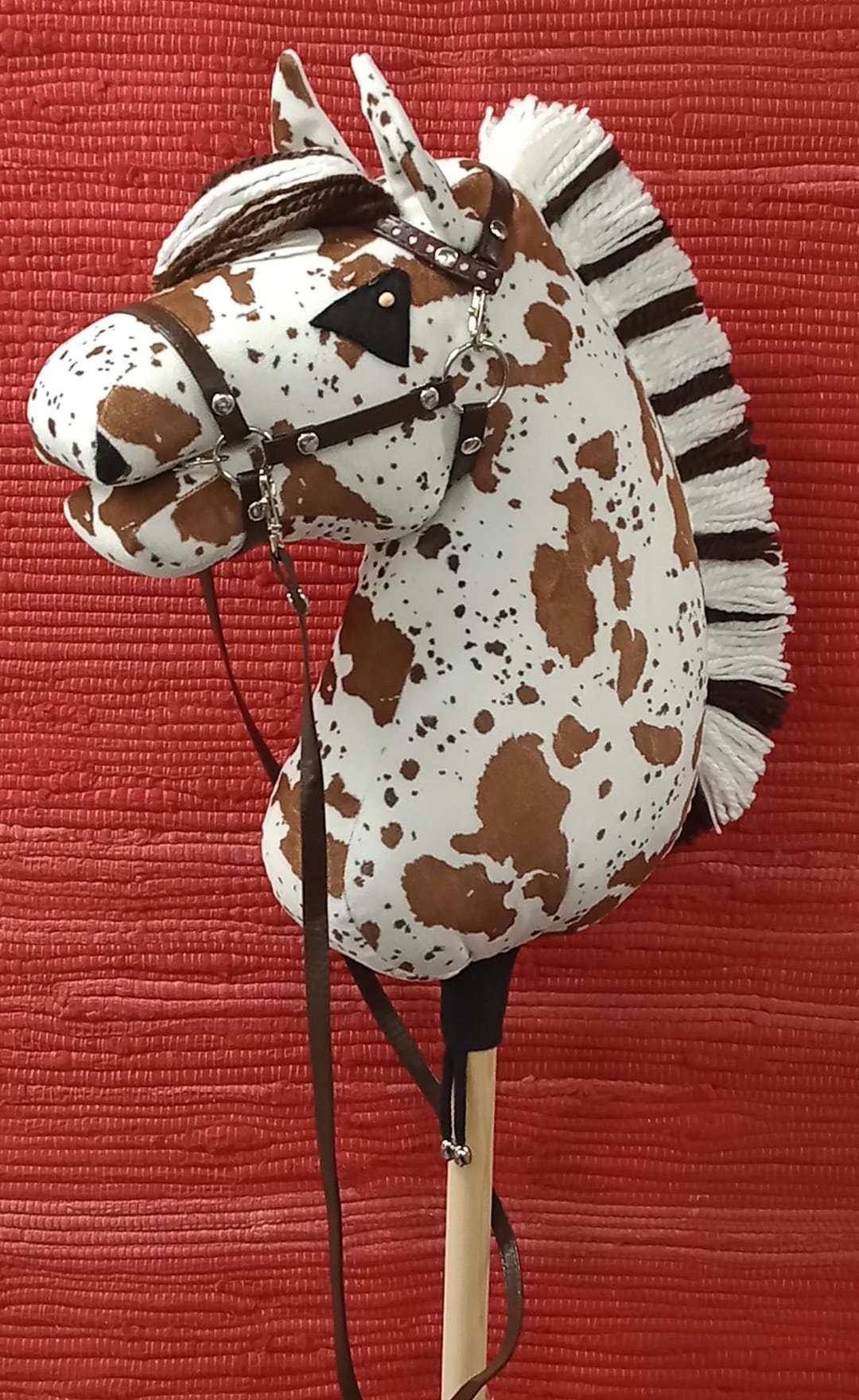 Hobby Horse A3 (PAINT HORSE, White and Brown Mane) - Etsy