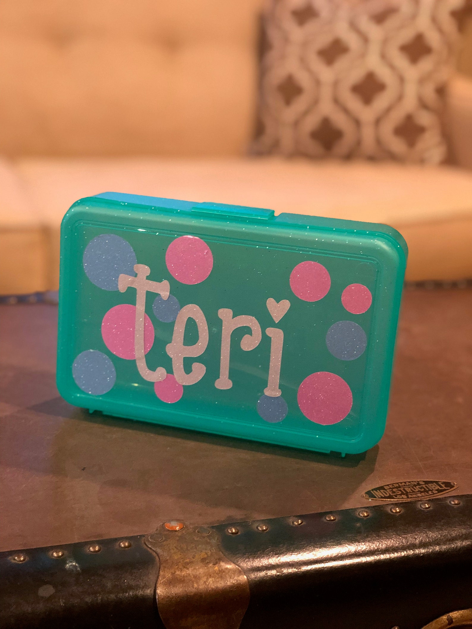 Polka Dot Pencil Box - Etsy