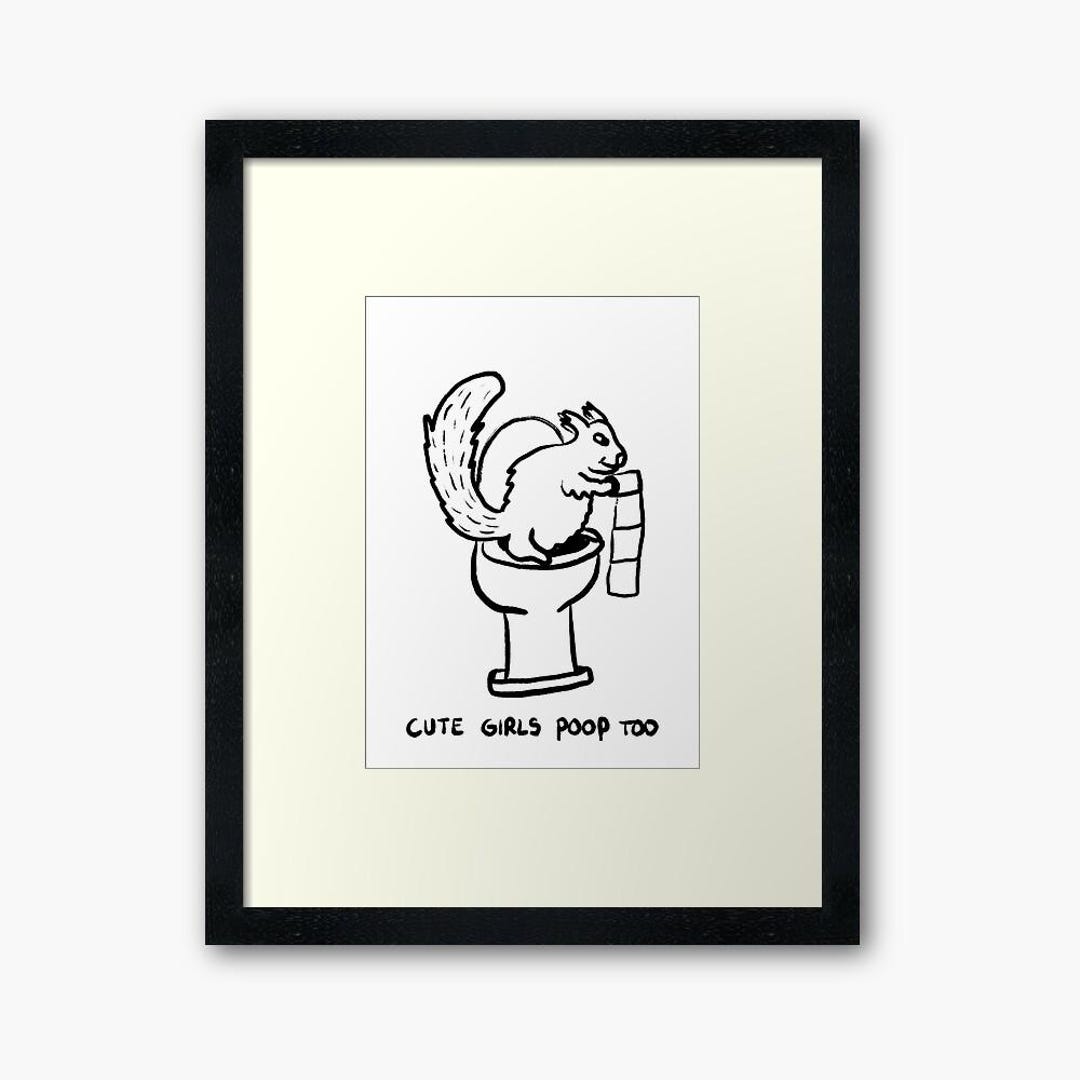 Cute Girls Poop Too Art Print - Etsy