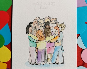 Group Hug Card - Etsy