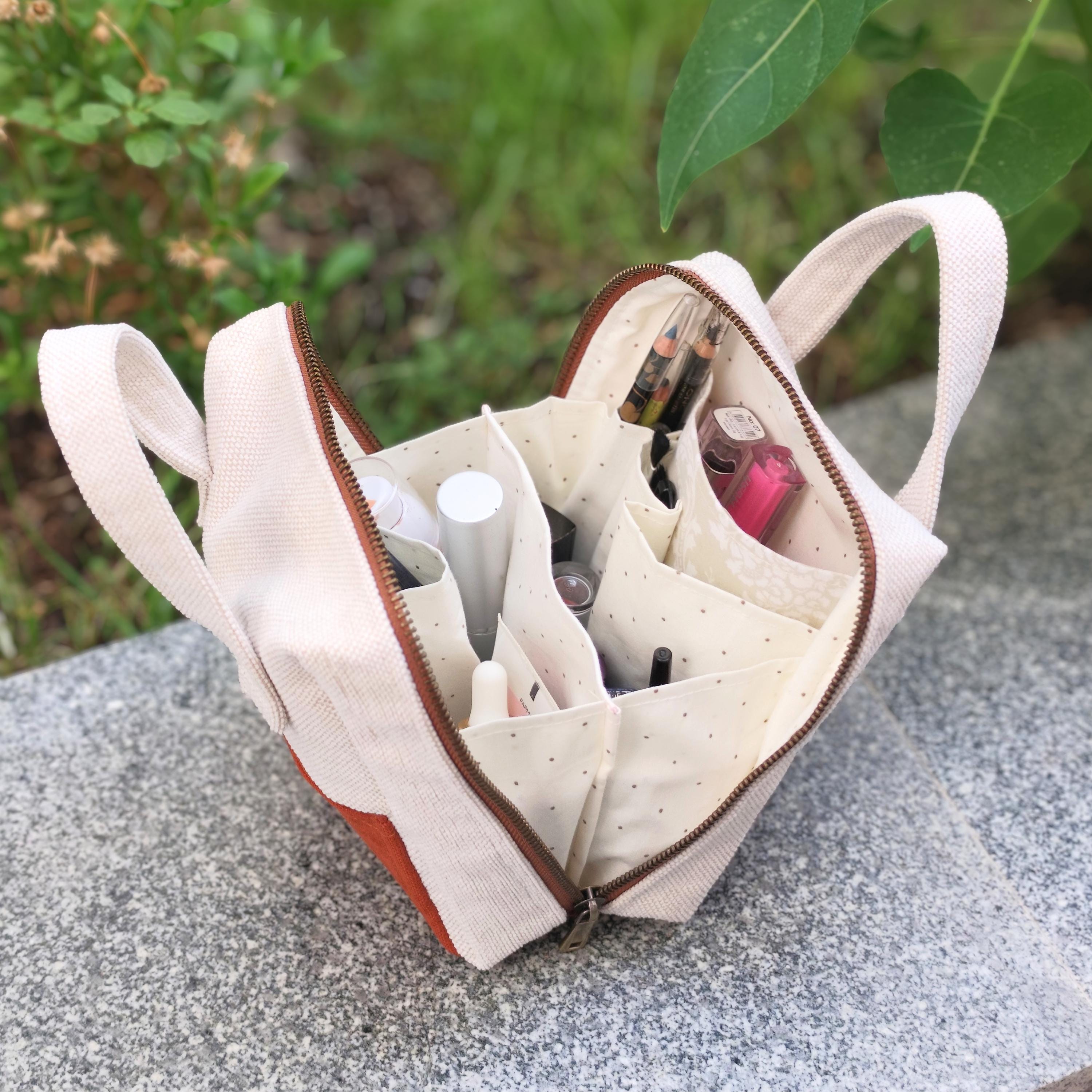 Makeup Organizer Bag With Pockets Sewing Pattern | Cosmetic Bag | PDF ...
