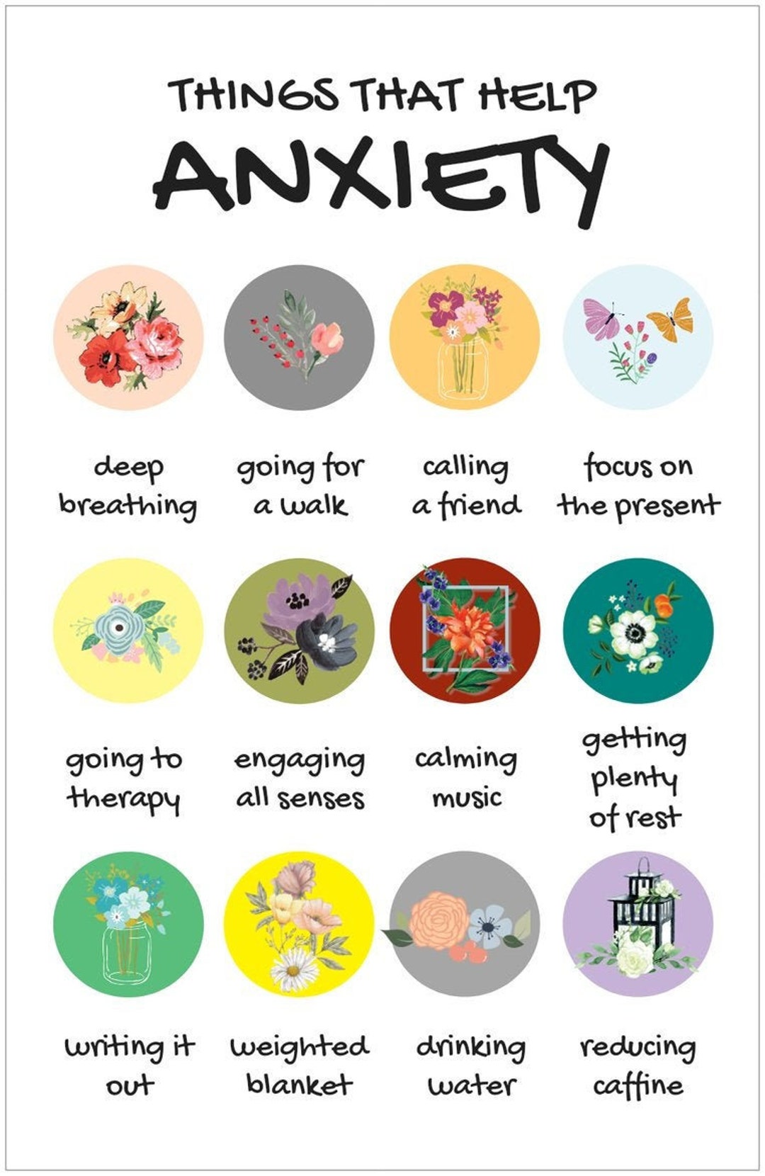 Coping Skills for Anxiety - Etsy