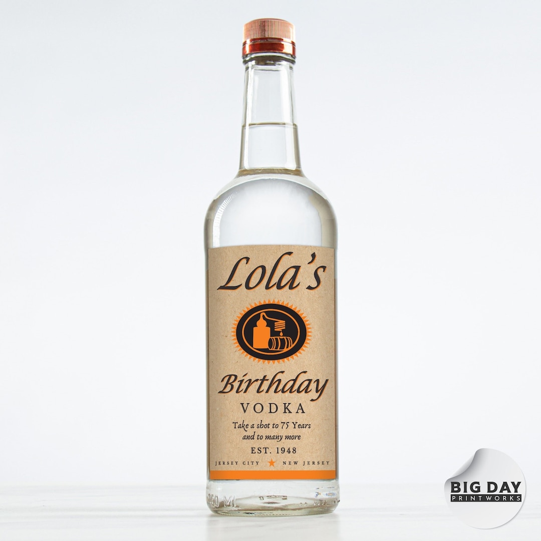 Personalized 750ml Liquor Bottle Label | Custom Liquor Label | Custom ...