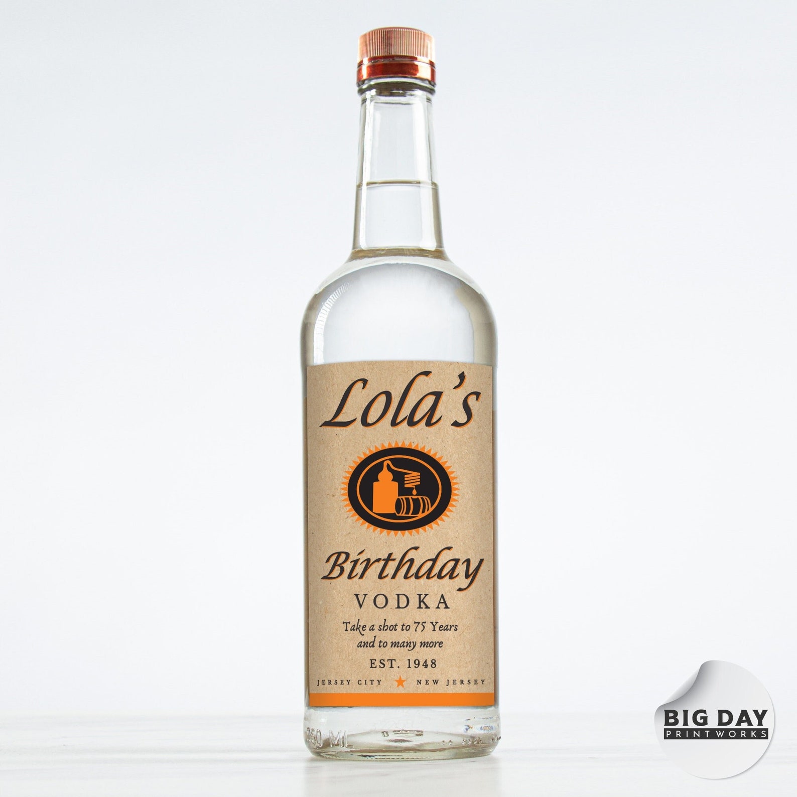 Personalized 750ml Liquor Bottle Label | Custom Liquor Label | Custom ...