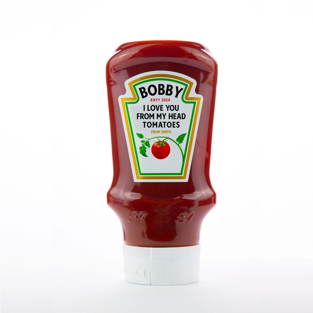 Personalized Tomato Ketchup Sauce Label Vinyl Sticker Funny Novelty ...