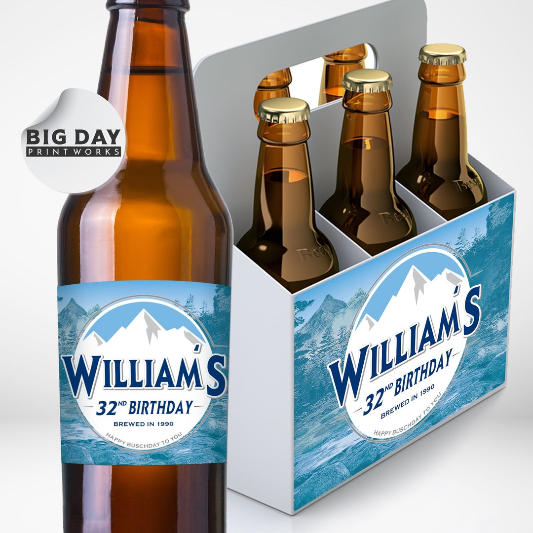 Personalized Beer Labels | His or Her Favorite Beer | Birthday Beer ...