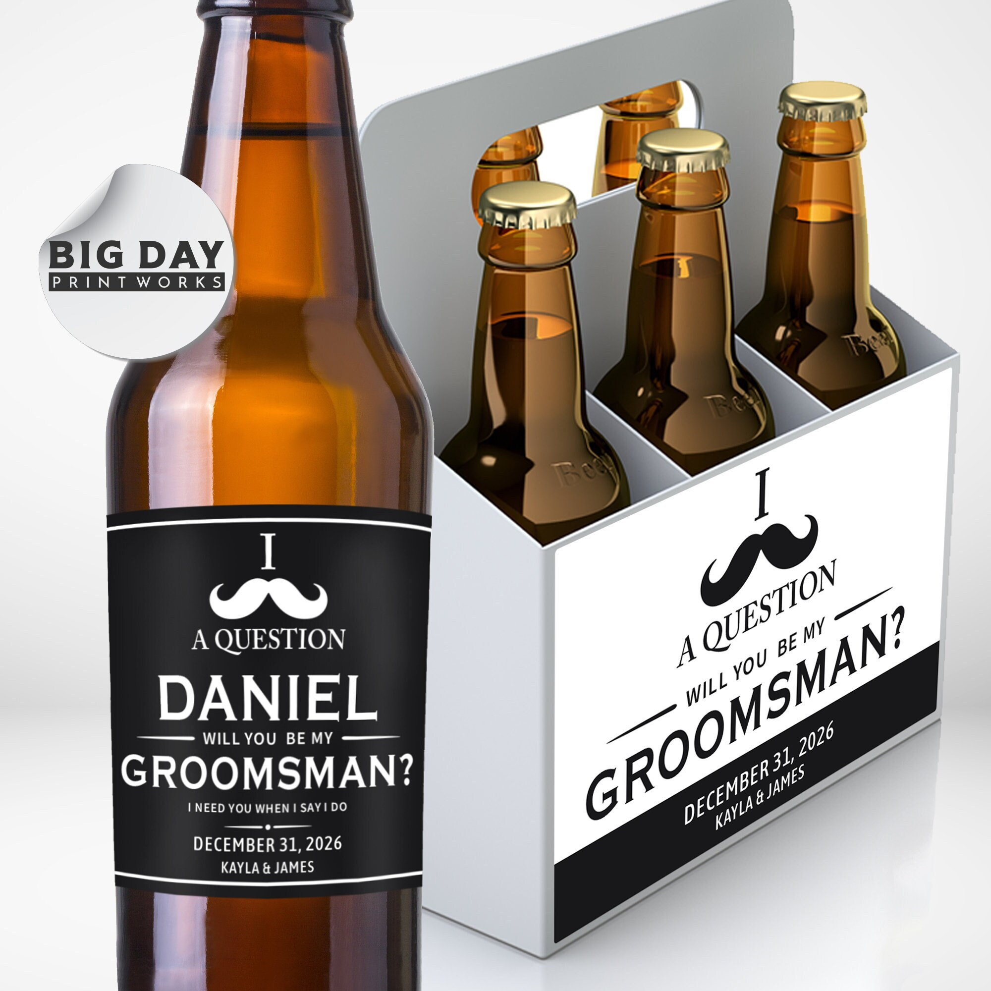 Personalized Beer Labels - Groomsmen Beer Labels - Suit up Beer ...
