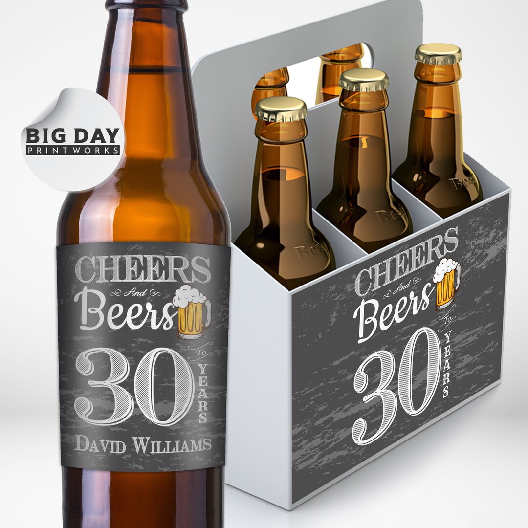 Personalized Custom Beer Labels | Happy Birthday Beer Labels | Birthday ...