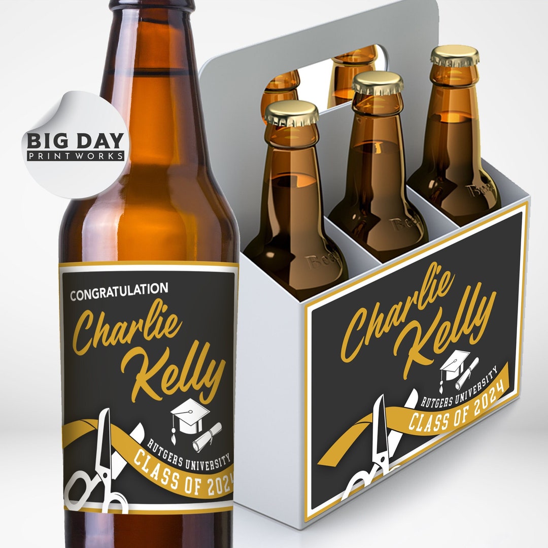 Personalized - Customized Beer Labels - Graduation Beer Labels - Fun ...