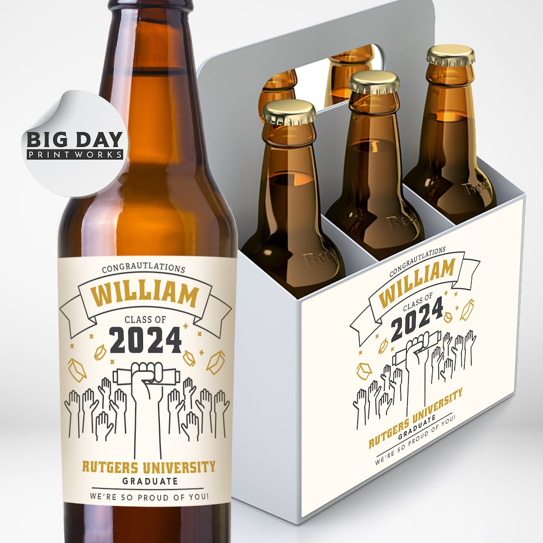 Personalized - Customized Beer Labels - Graduation Beer Labels - Fun ...