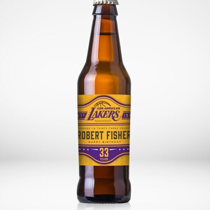 Personalized Beer Labels | Los Angeles Basketball Team Beer Labels ...