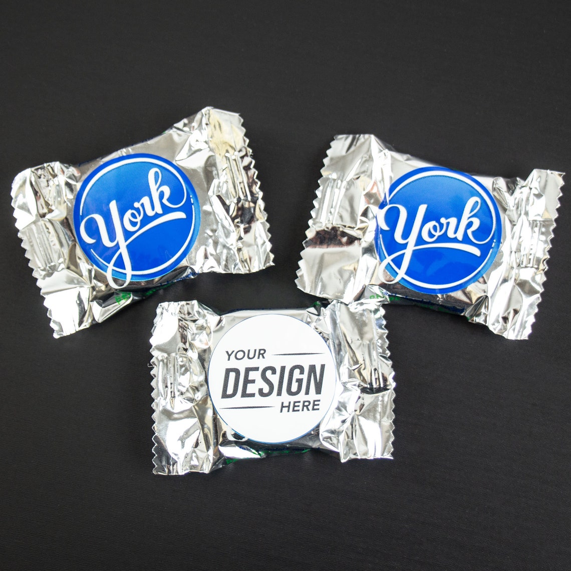 Add Your Logo Design Printed Peppermint Chocolate Candy Favor Stickers ...