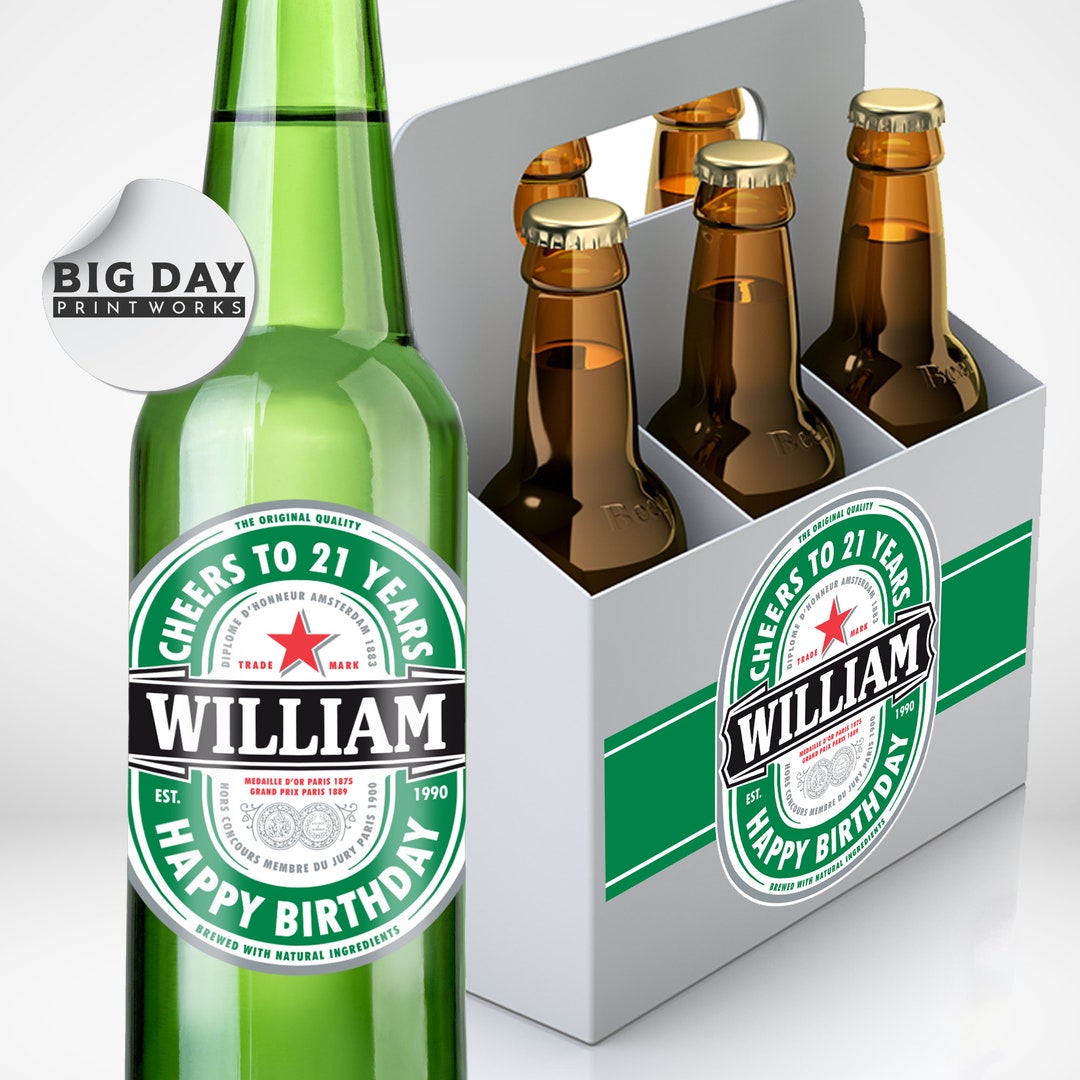 Personalized Beer Labels | His or Her Favorite Beer | Birthday Beer ...