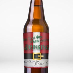 Personalized Customized Beer Labels Holiday Beer Labels Fun Beer Labels ...