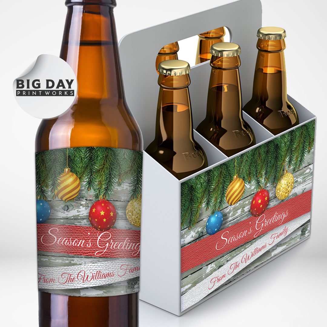 Personalized Customized Beer Labels Holiday Beer Labels Fun Beer Labels ...