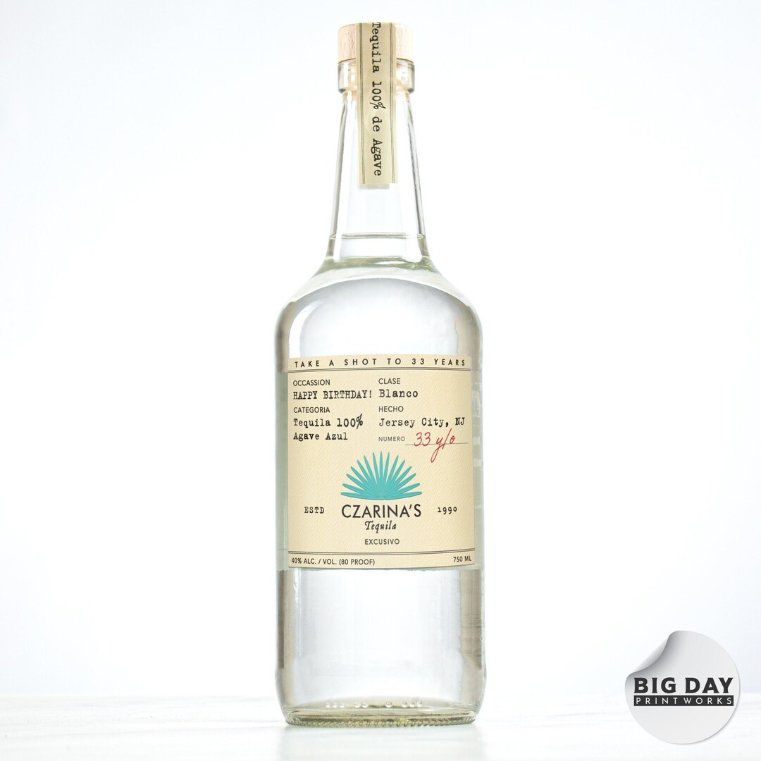 Personalized 750ml Liquor Bottle Label | Custom Liquor Label | Custom ...