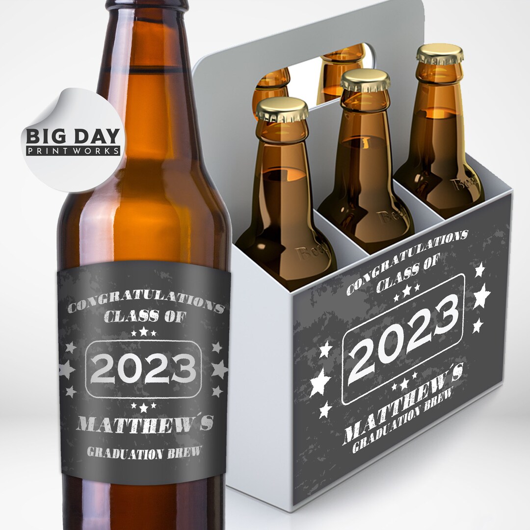 Personalized - Customized Beer Labels - Graduation Beer Labels - Fun ...