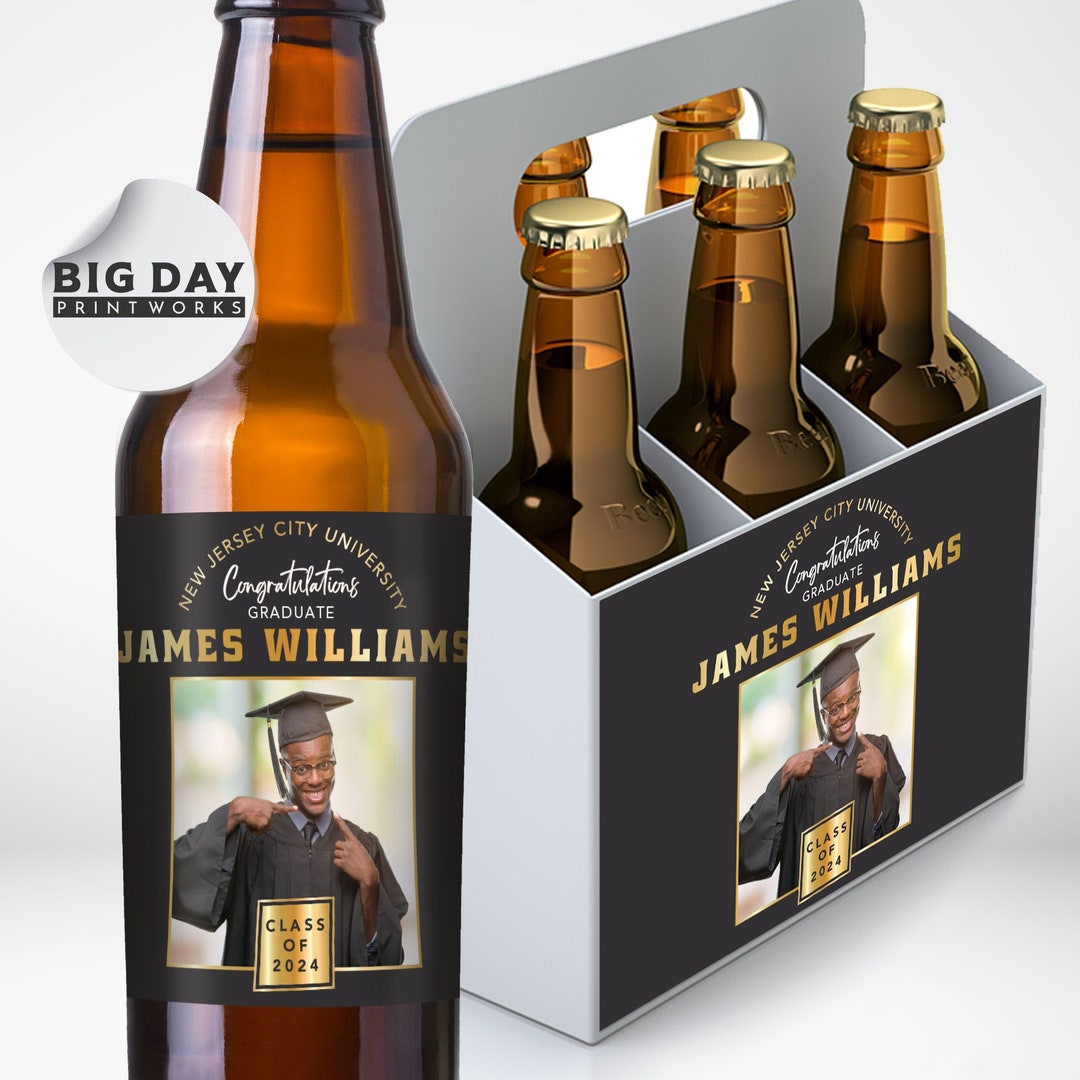 Personalized - Customized Beer Labels - Graduation Beer Labels - Fun ...
