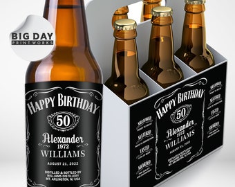 Personalized Custom Beer Labels Happy Birthday Beer Labels Birthday ...