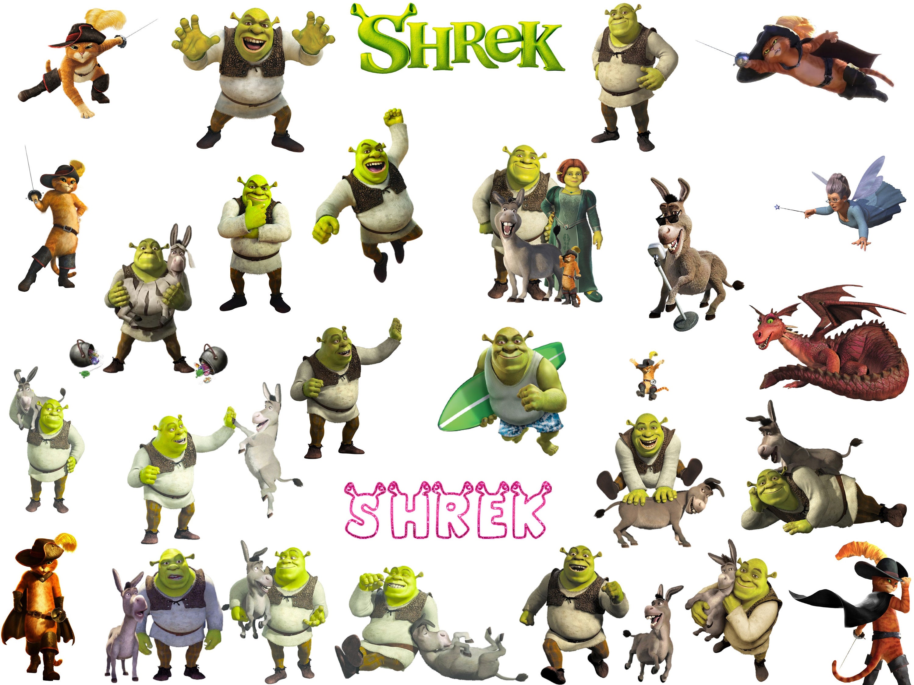 27 Pieces SHREK Png - Etsy