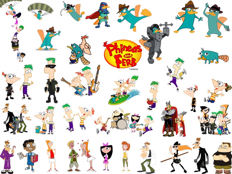 38 Pieces Phineas and Ferb Png - Etsy