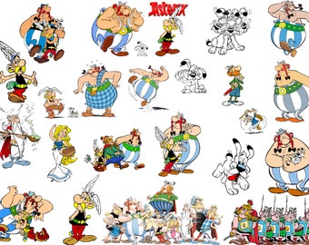 Asterix and Obelix Png, Asterix Clipart, Obelix Clipart, Instant ...